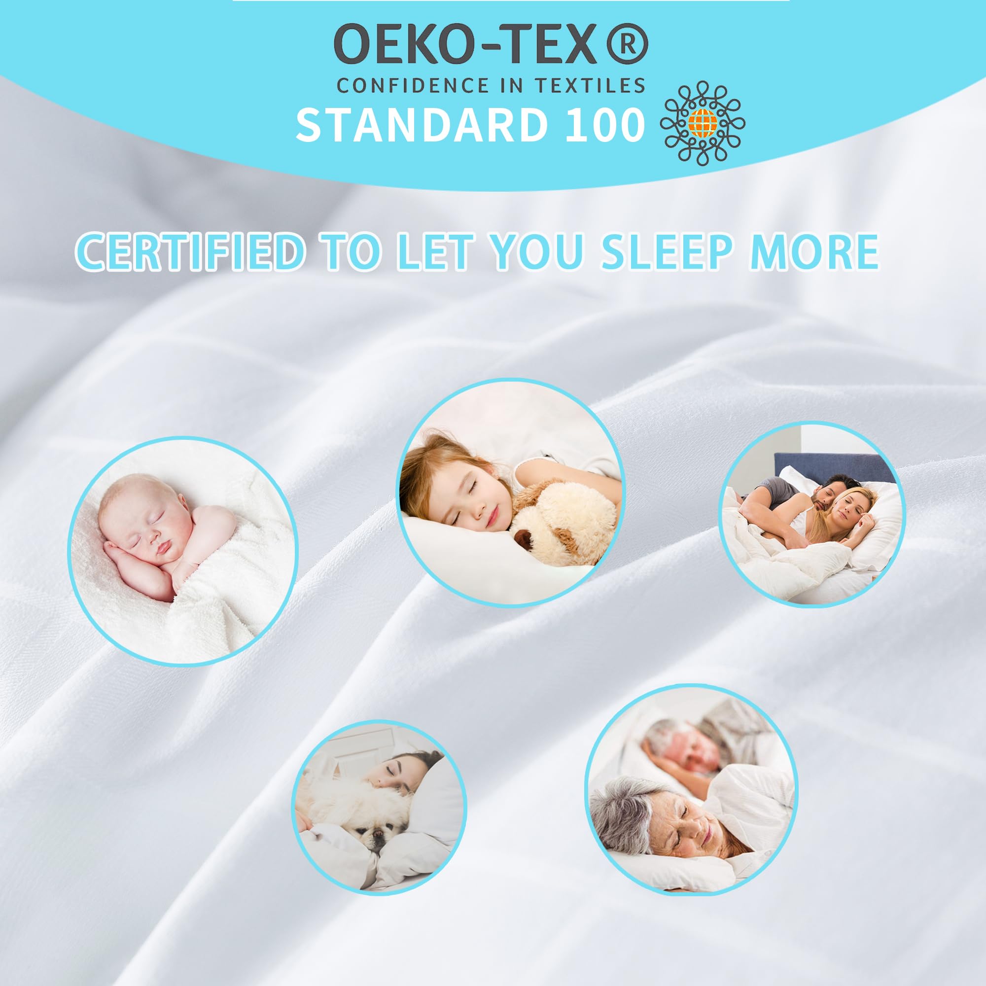 Extra Thick Twin XL Mattress Topper Dorm Bedding. Breathable Cooling Mattress Pad Cover.100% Cotton Pillow Top Quilted Mattress Protect Bed Mattress Topper1400GSM Soft Down Alternative Fill (39x80'')