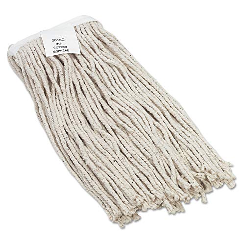 Boardwalk BWK2016R #16 Cut-End Standard Head Rayon Fiber Mop Head - White (12/Carton)