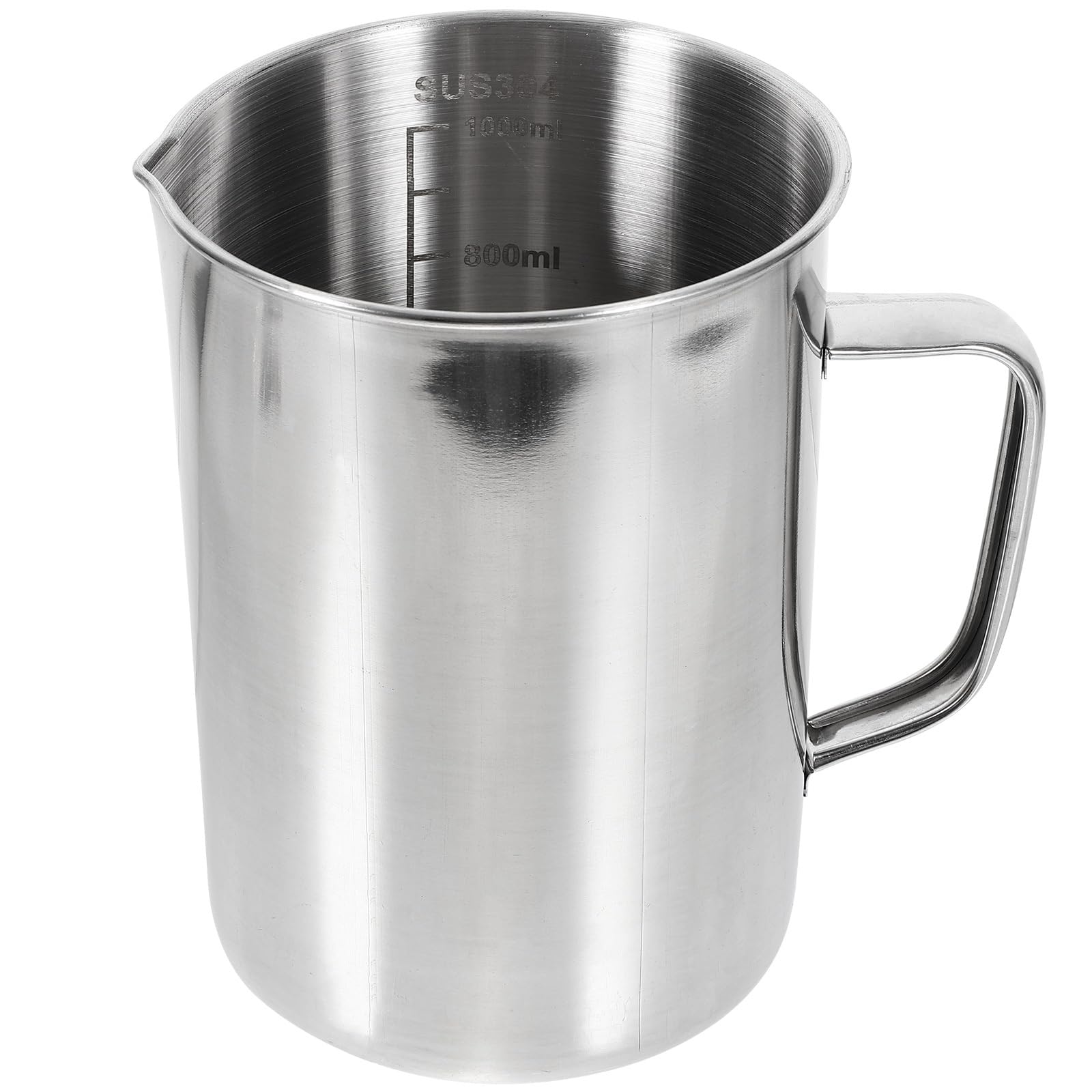POPETPOP Laboratory Beaker 500ml Beaker Barista Tools Liquid Measuring Beakers Liquid Mixing Cup Scale Cup Coffee Mug Espresso Measuring Glass Water Jug Strong Coffee Stainless Steel Flour
