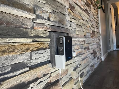 Austere VII Series Outlet Extender Wall Charger, 4 Outlets Surge Protector Power Strip, 2 USB C & 1 USB A 2.4 amp, 20W & 45W Power Delivery | 3500 Joules, EMI/RFI Filtering, 6 Year Component Guarantee