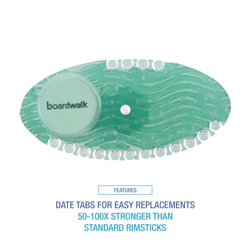 Boardwalk BWKCURVECMECT Solid Curve Air Freshener - Cucumber Melon Fragrance, Green (10/Box, 6 Boxes/Carton)
