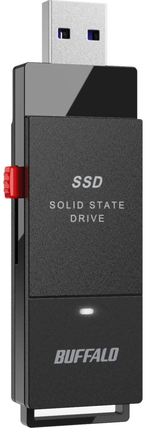 BUFFALO External SSD 1TB - Up to 600MB/s - USB-C - USB-A - USB 3.2 Gen 2 (Compatible with PS4 / PS5 / Windows/Mac) - External Solid State Drive Stick - ââSSD-PUT1.0U3B