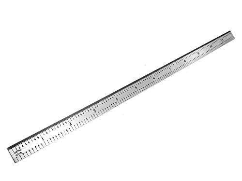 Benchmark Tools 466651 Flexible 12 Inch 5R Machinist Rule with 1/10, 1/100, 1/32 and 1/64 Markings Stainless Steel Non-Glare Satin Chrome Finish Conforms to EEC-1 Accuracy Standards (1)