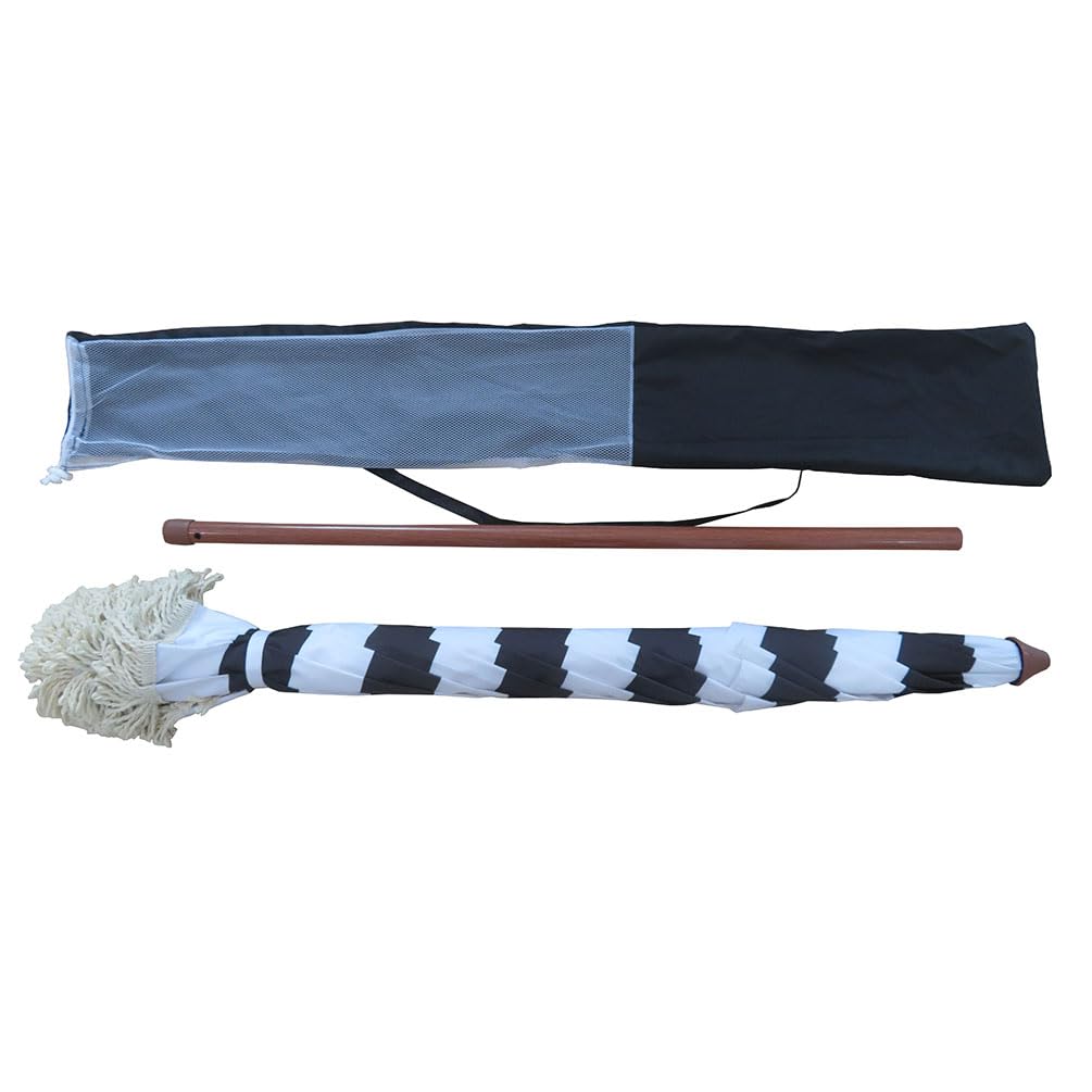 Bayside21 8 FT Tiki Umbrella Thatch Patio Umbrella Hawaiian Style Sunshade Aluminum Pole 16 Ribs UPF 50+ (8ft, Natural1)