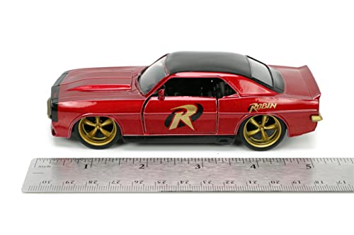 DC Comics 1:32 1969 Chevy Camaro Die-cast Car w/ 1.65" Robin Figure, Toys for Kids and Adults