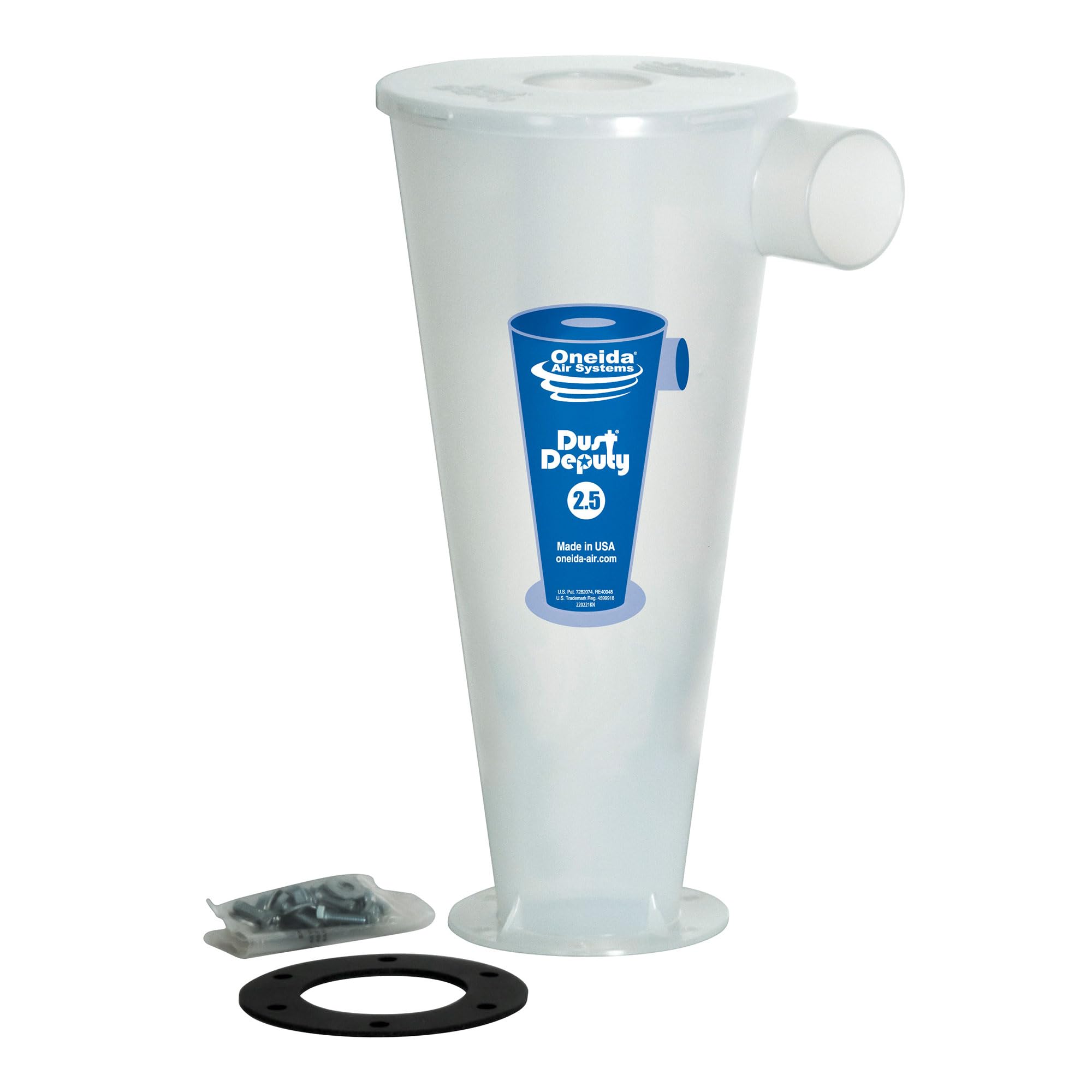 Oneida Air Systems Dust Deputy 2.5 DIY Cyclone Separator XL: Highest CFM Collector for Wet/Dry Shop Vacuums (DD 2.5 DIY)