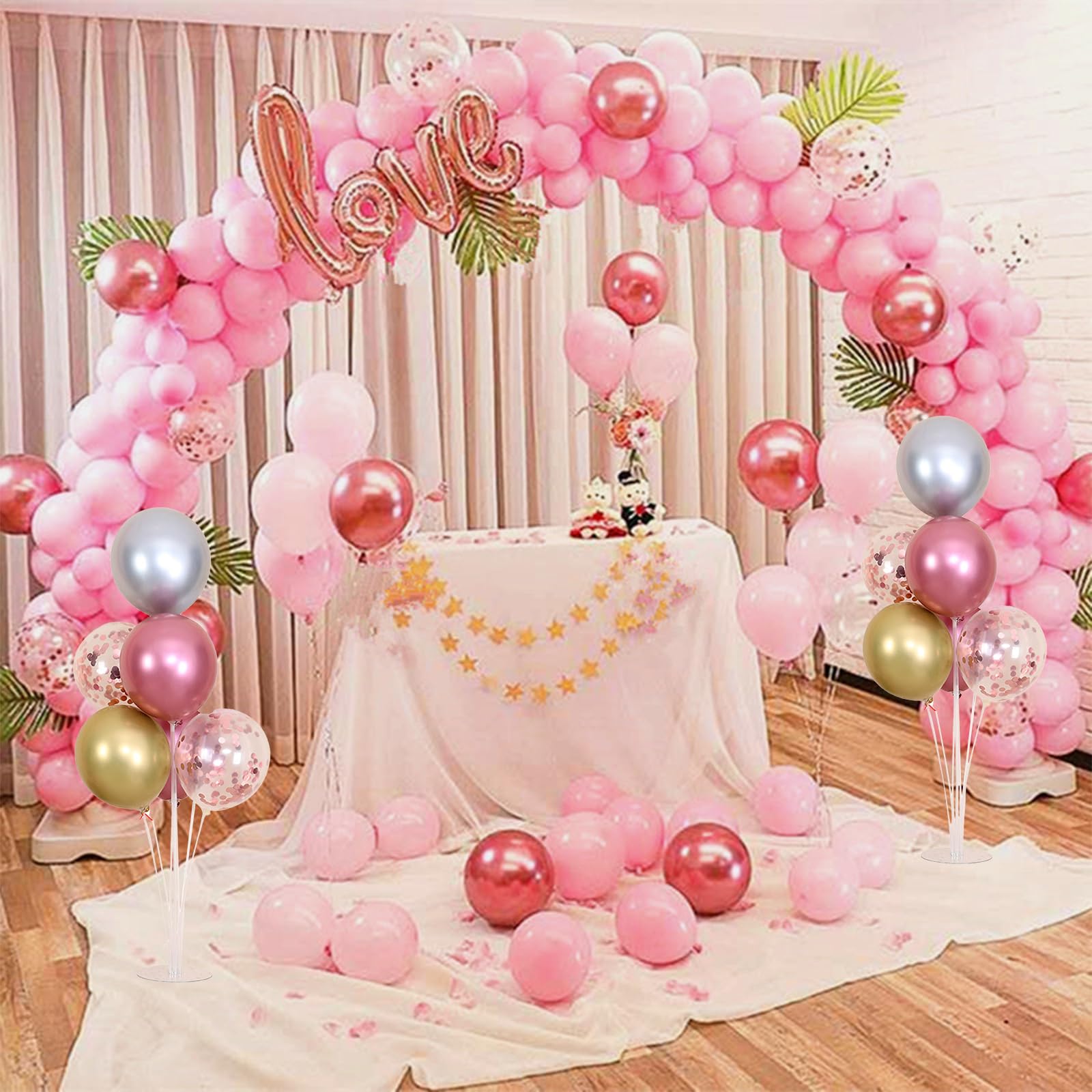 Balloon Arch Kit-10ft Wide & 9ft Tall Balloon Arch Stand with Base for Wedding Baby Shower Birthday Party Supplies Decorations