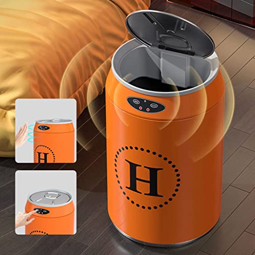 BONAD Bathroom Trash Can Indoor Stainless Steel Intelligent Automatic Induction Trash can Office Living Room Bedroom Kitchen Bathroom Creative Trash can Wastebasket (Color : 1)
