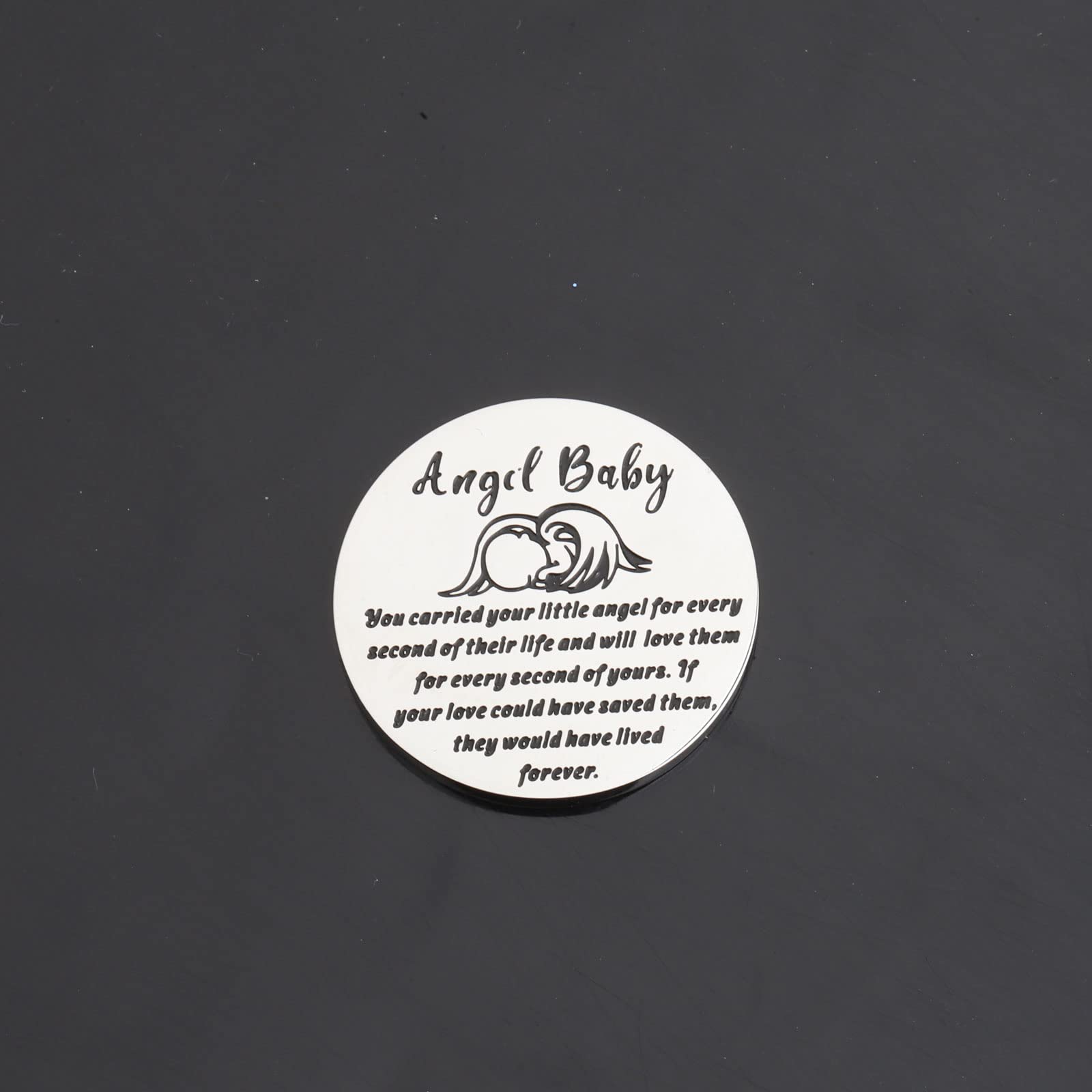 BAUNA Miscarriage Gifts Angel Baby Memorial Token Miscarry Infant Loss Gift for Parents Grief Sympathy Packet Token (Angel Baby Memorial Token)