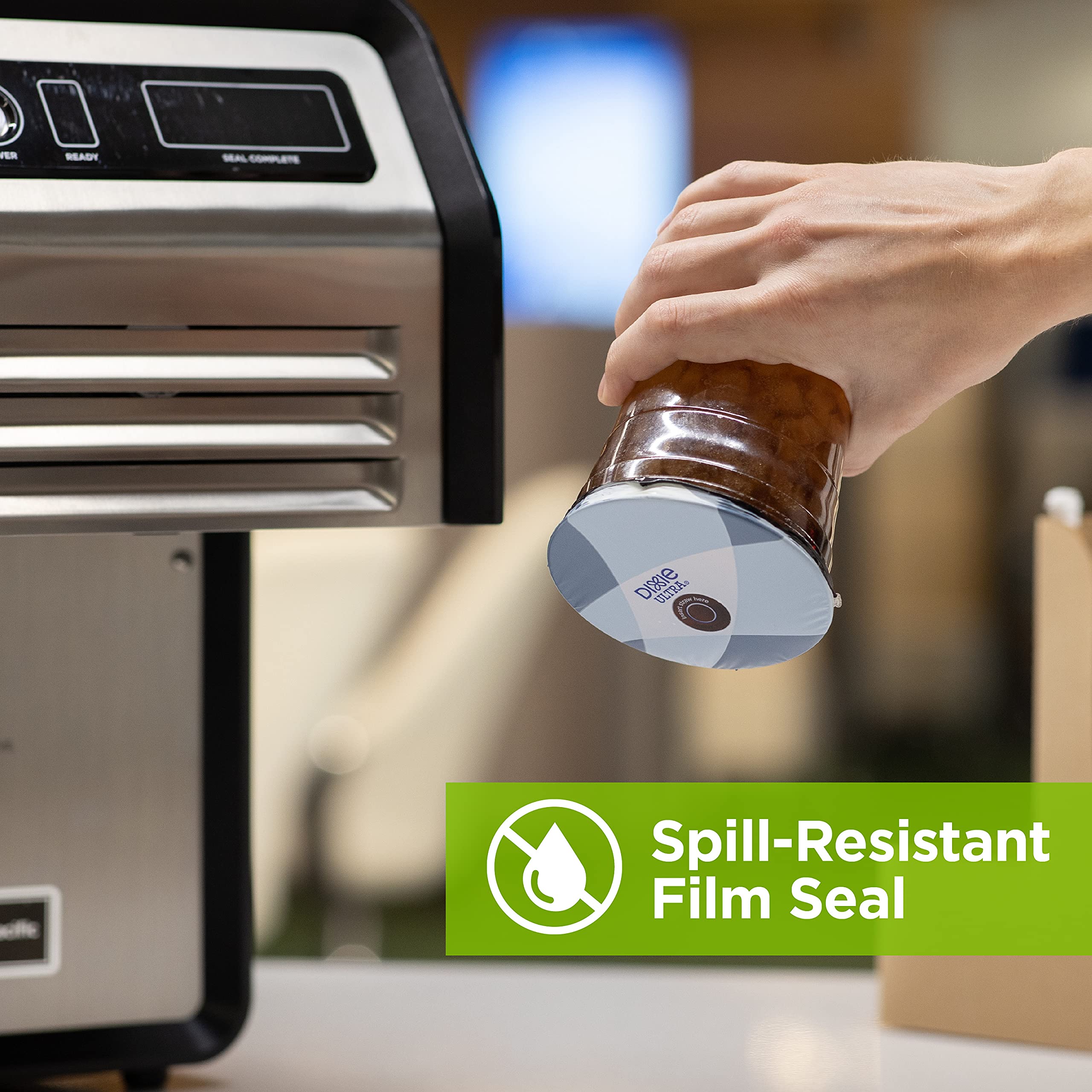 Dixie Ultra Film Refill for Automated Sealing Machine by GP PRO (Georgia-Pacific); LIDROLL2500B; 2500 Lids Per Roll; 2 Rolls Per Case