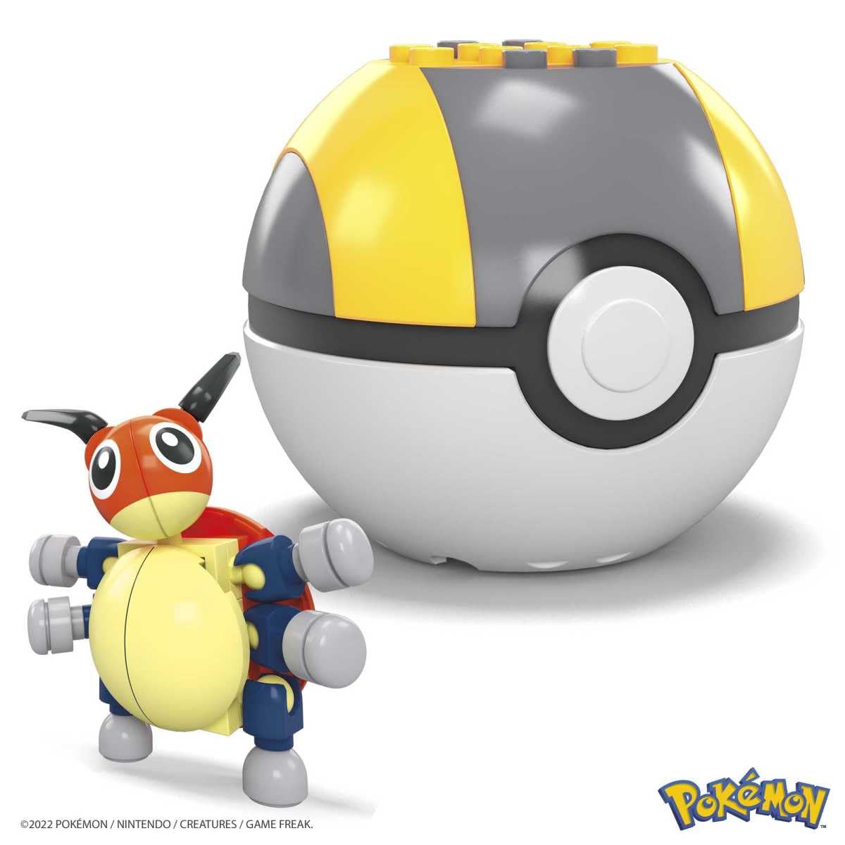 Mega Pokemon Ledyba Building Set with 38 Compatible Bricks and Pieces and Poke Ball, Toy Gift Set for Ages 6 and up