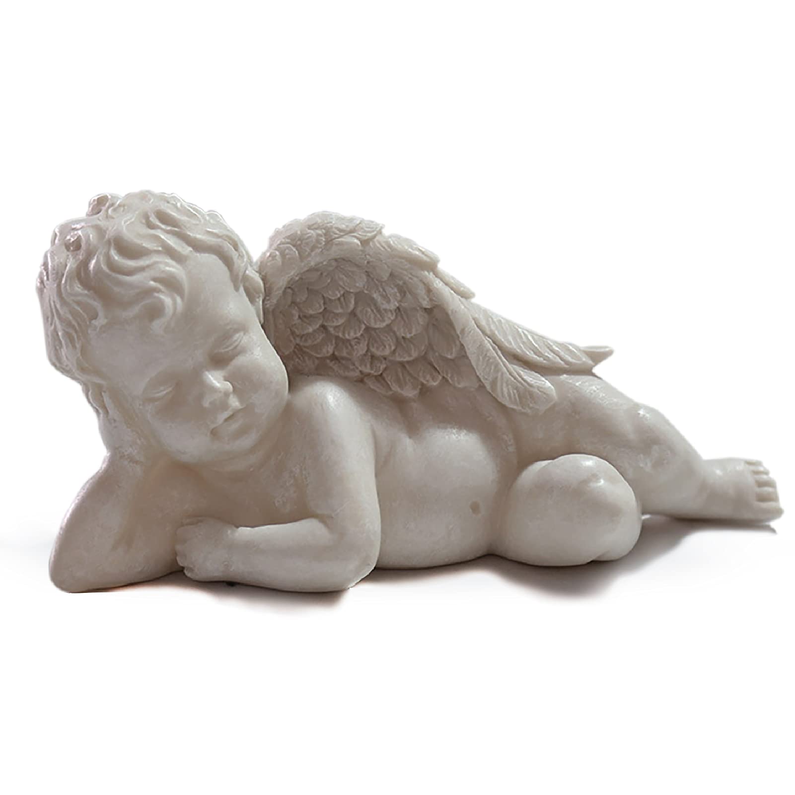 HOWFIELD Angel Figurines Baby Memorial Gifts - Christmas Angel Garden Statues Outdoor Cherub Indoor Baby Angel Wings