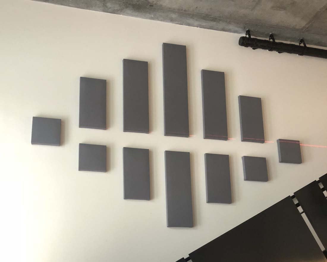 Audimute Fabric Acoustic Panel - Sound Absorption Panel - 1' x 3' x 1.5" - Fabric Wrapped Wall Panel (Geranium)