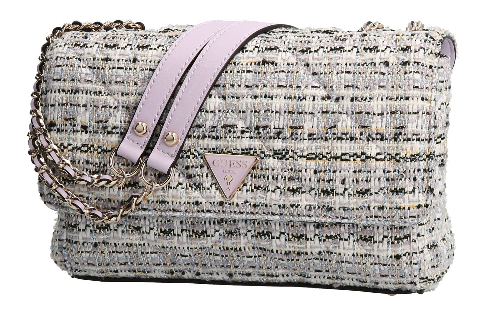 GUESS womens Cessily Convertible Crossbody Flap, Lilac, one size US
