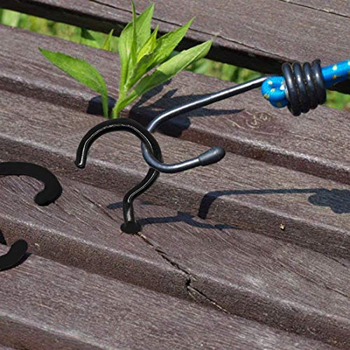 WaterLuu 20 Pack 2.9 Inch Heavy Duty Ceiling Hooks Plant Hooks Vinyl Coated Screw-in Wall Hooks, Kitchen Hooks, Cup Hooks Great for Indoor & Outdoor Use(20 Black
