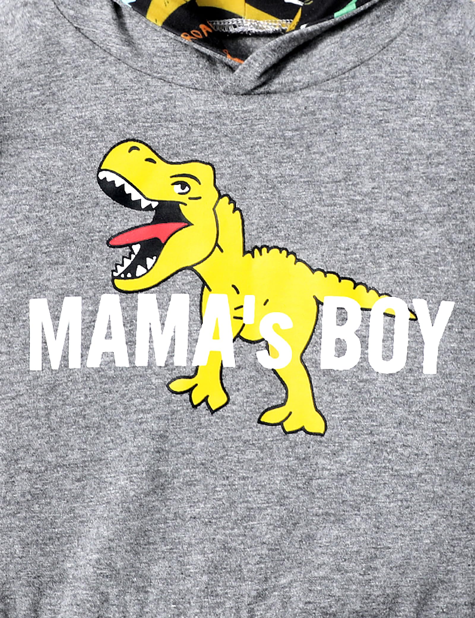 BAVADER Toddler Boy Clothes 18 24 Months Boy Clothes Mama's Boy Dinosaur Long Sleeve Hoodie Pant Sets Toddler Clothes for Boys