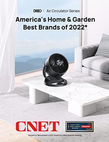 Dreo Tower Fan 42 Inch, Cruiser Pro T1 Quiet Oscillating Bladeless Fan with Remote, 6 Speeds, 4 Modes, Black Floor Standing Fan Powerful & New Desk Air Circulator Fan for Whole Room, 9 Inch