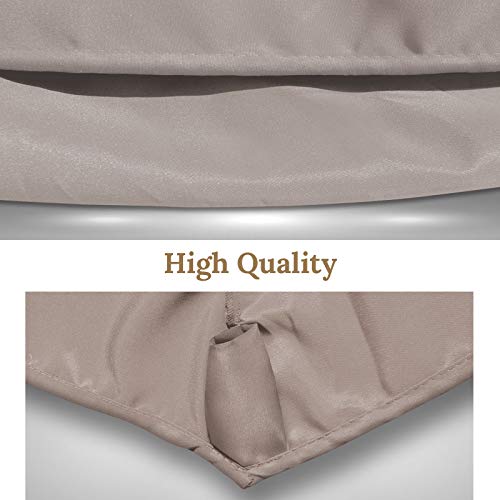 BenefitUsa Umbrella Cover Canopy 13ft 8 Rib Patio Replacement Top Outdoor-taupe