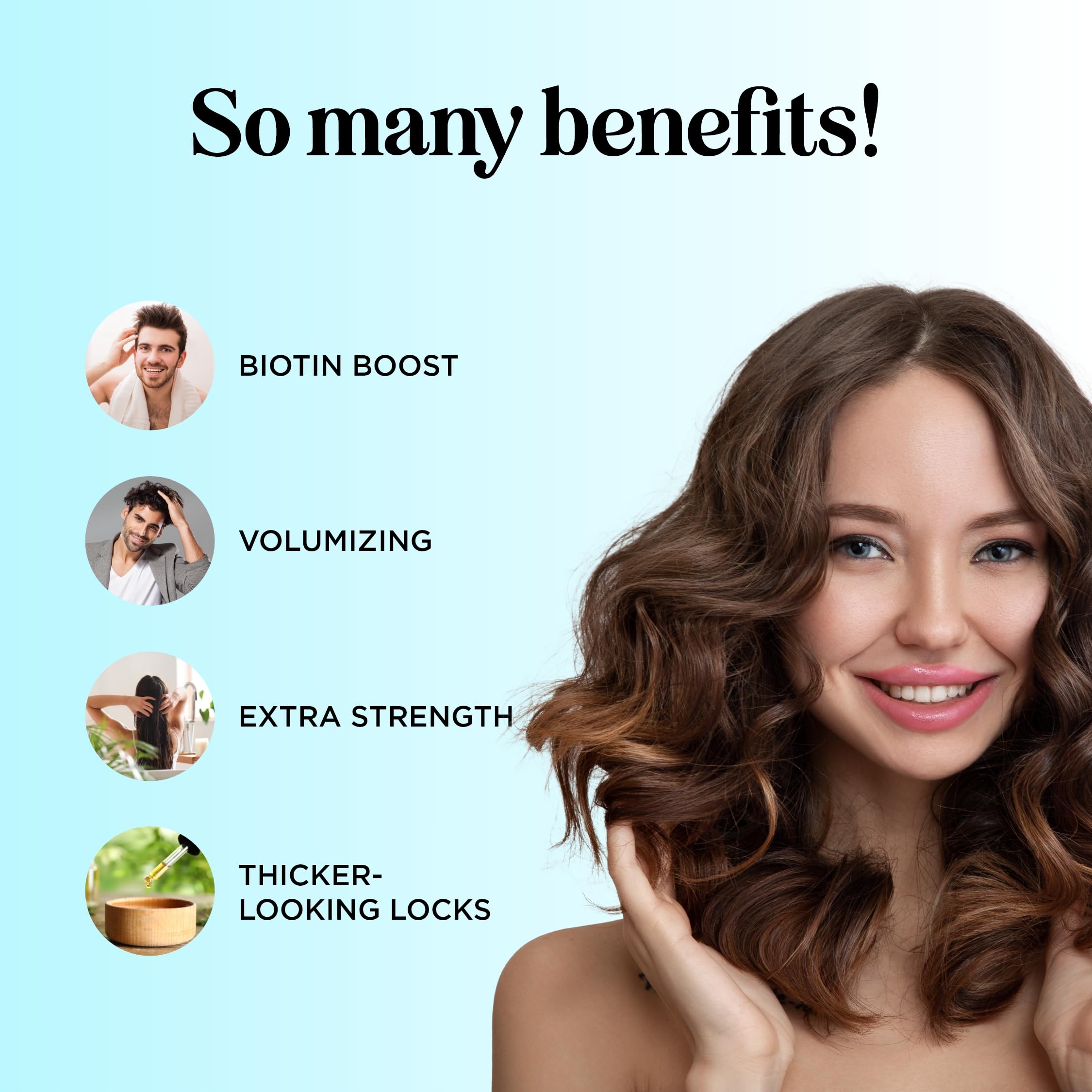 Volumizing Biotin Conditioner for Thinning Hair - Volumizing Conditioner for Fine Thin & Weak Hair - Sulfate Paraben & Silicone Free Hair Conditioner Nourishing Plant Proteins & B Vitamins (16 Fl Oz)