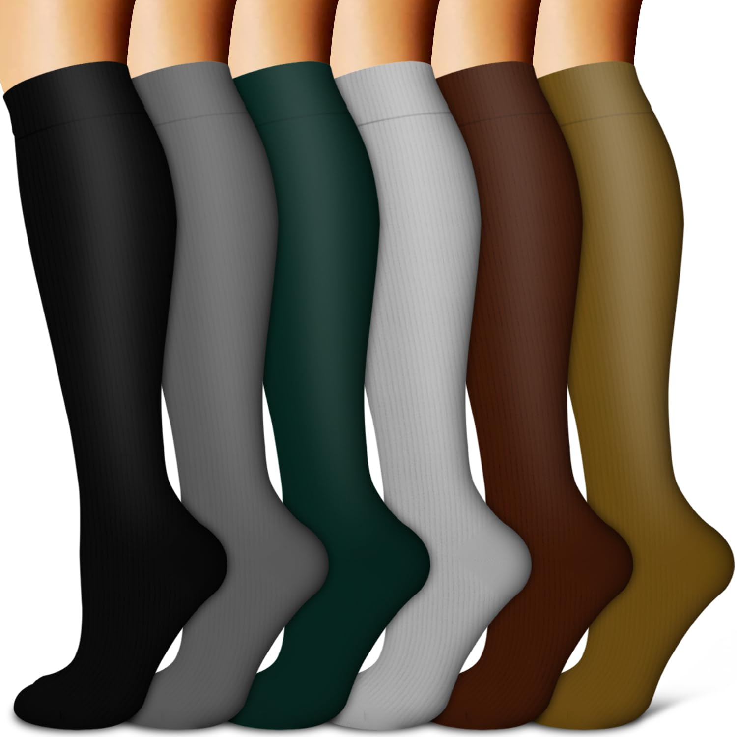 BLUEENJOY Compression Socks for Women - Compression Socks Women & Men - Best for Athletic, Running,Flight Travel,Nursing