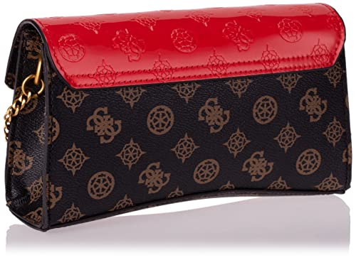 GUESS Zira Mini Crossbody Flap, Mocha Logo/Poppy