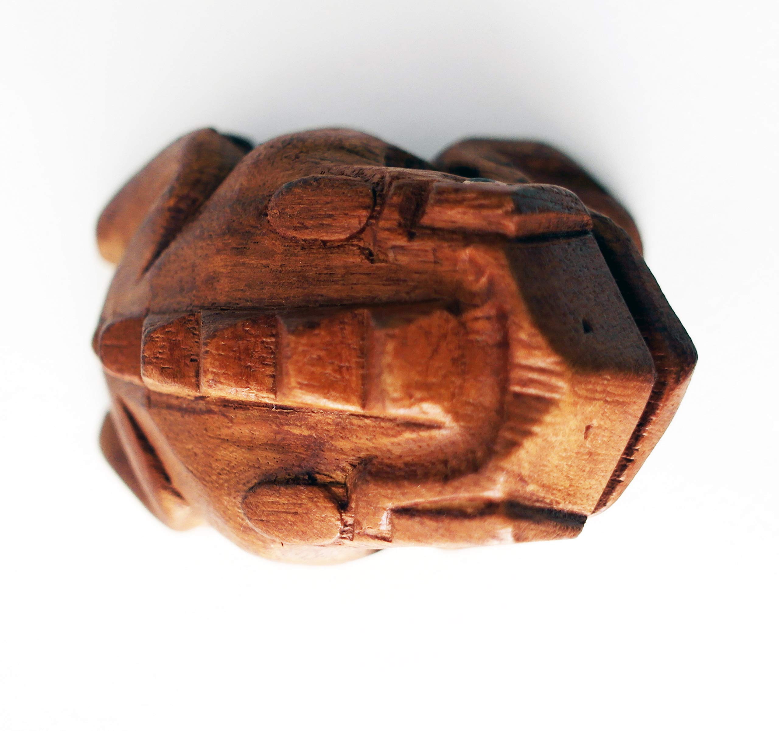 Guiro Percussion Musical Instruments Wooden 3 Piece, Set of 3 Natural Wood Güiro Frog 10-8-5 cm.