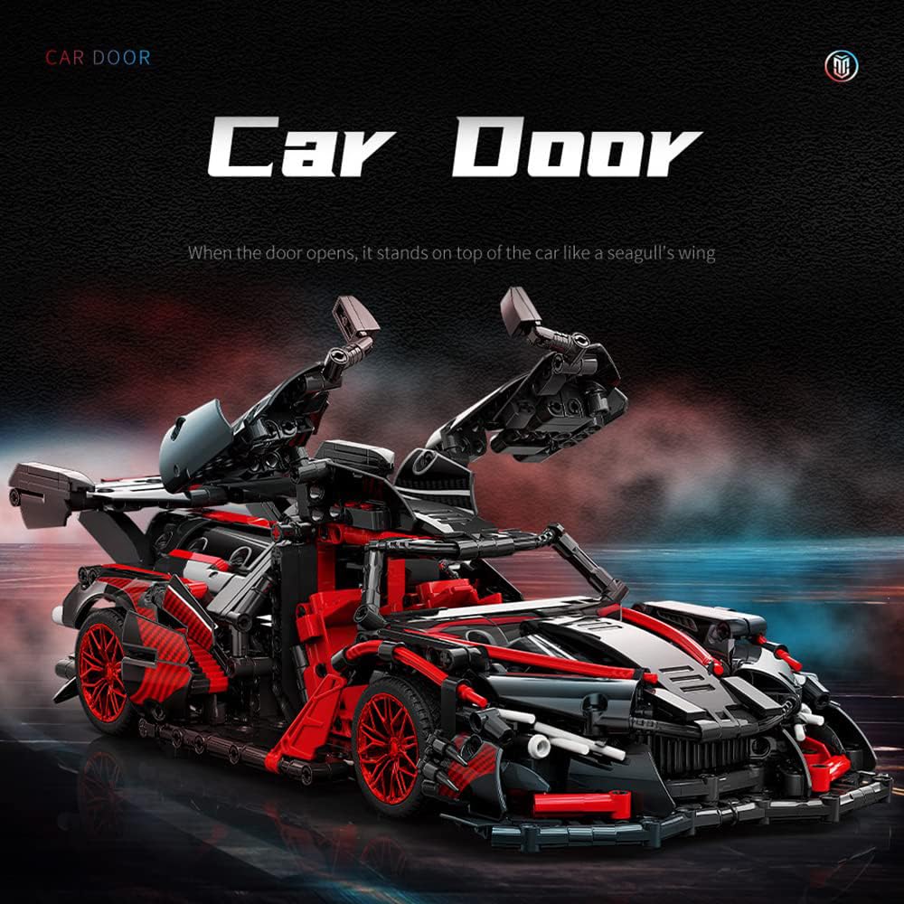 Mesiondy Adults Challenging Racing Car Building Blocks Kit,1:14 1391 Pieces Car Model Building Set DIY Toys for Boys Age 12 13 14 15 16