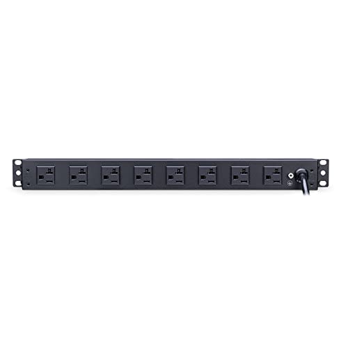 CyberPower RKBS20S2F8R Rackbar Surge Protector, 120V/20A, 10 Outlets, 15 Foot Power Cord, 1U Rackmount