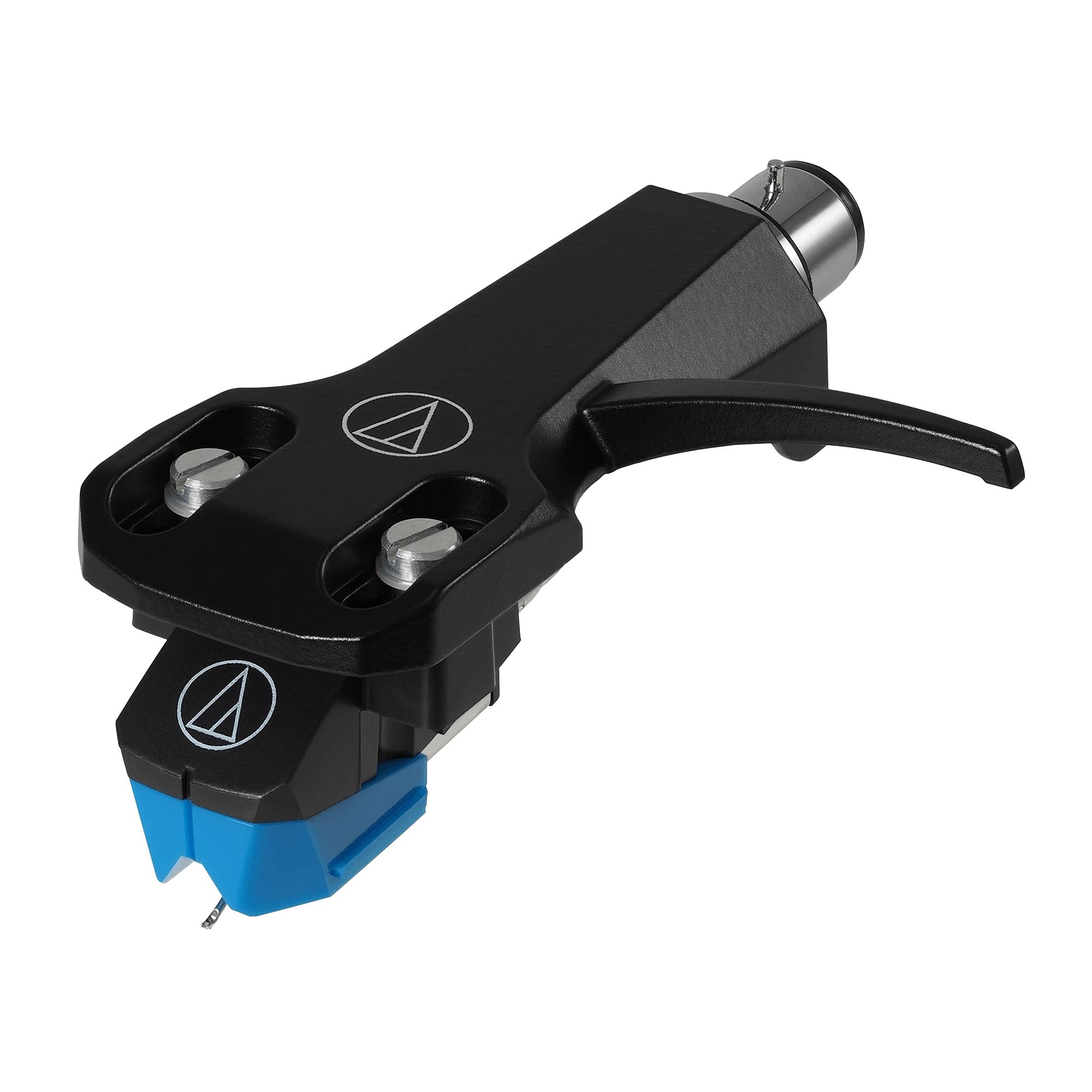 Audio-Technica AT-VM95C/H Turntable Headshell/Cartridge Combo Kit Blue - AT-VM95C Dual Moving Magnet Cartridge and AT-HS6BK Headshell Bundle with Blucoil Vinyl Cleaning Kit
