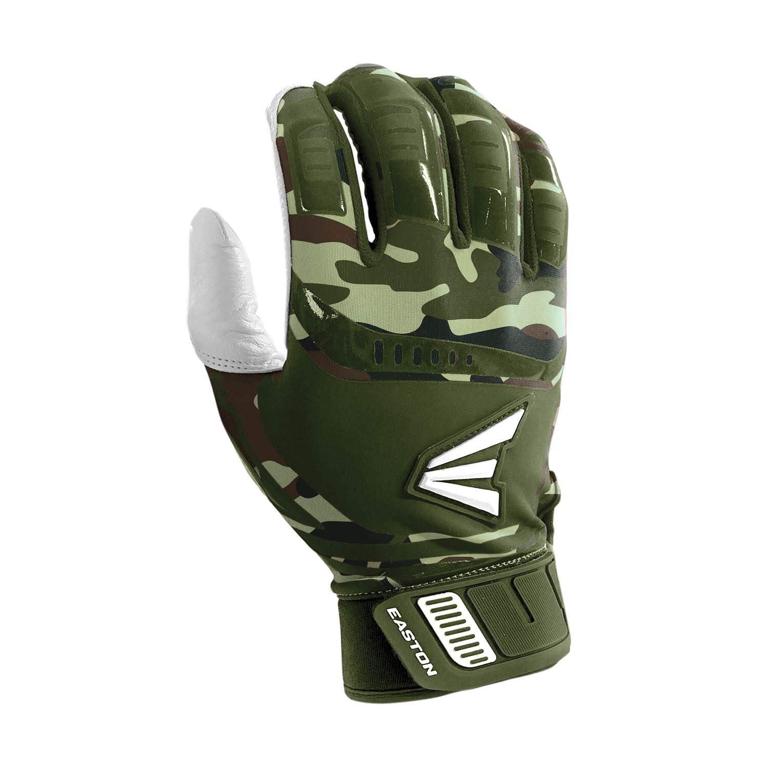 Easton Baseball Walk-Off Series Adult Batting Gloves, White Red, Small