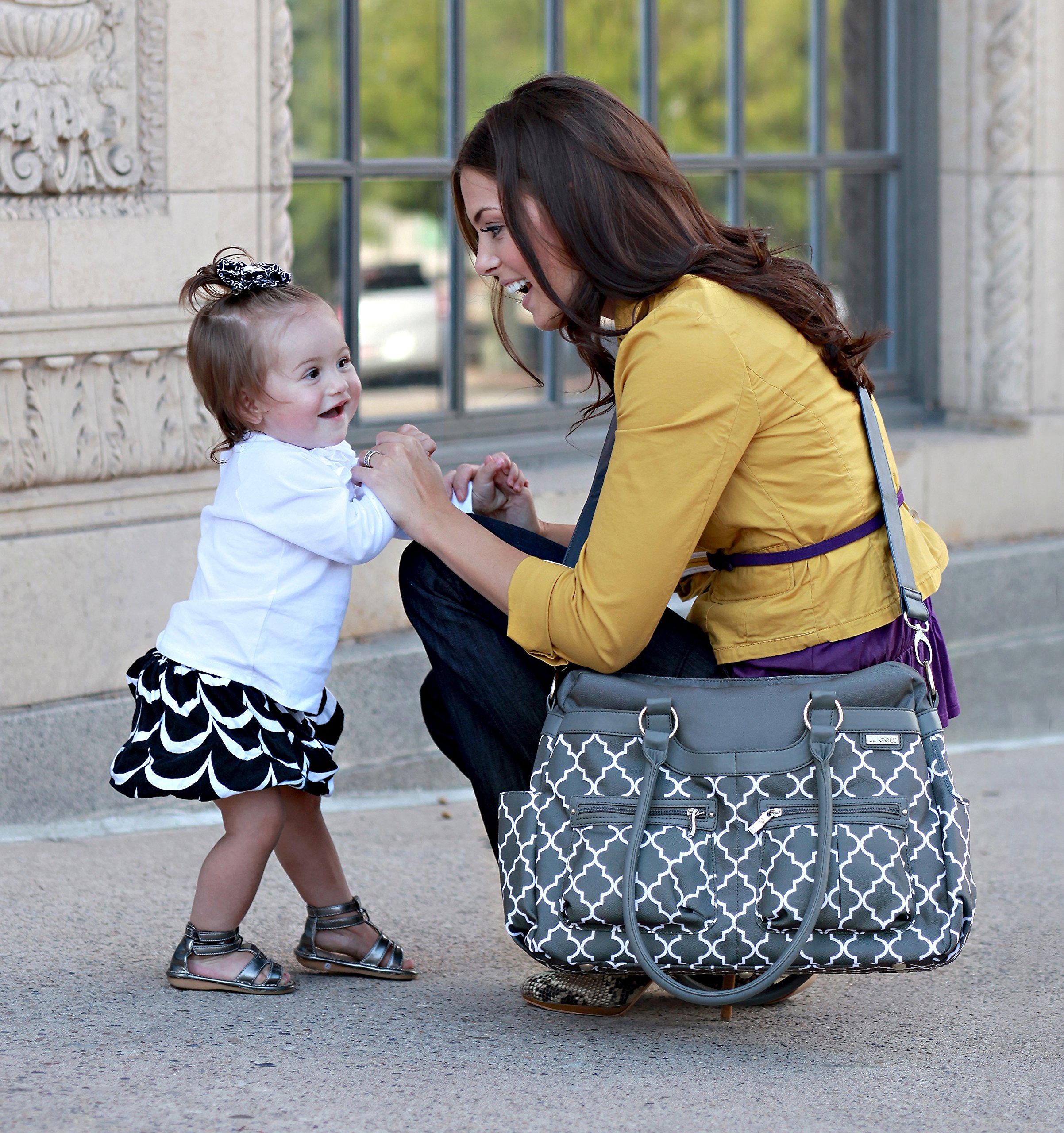 JJ Cole Satchel Diaper Bag, Azure Infinity