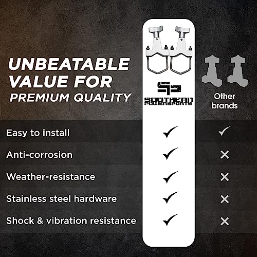 Southern Powersports High Lift Jack Mount, Attaches High Lift Jacks onto 1-inch to 2.5-inch Round or Square Tubing, High Lift Jack Adjustable Tube Mount System, Includes 3 U-Bolt Sizes, Silver