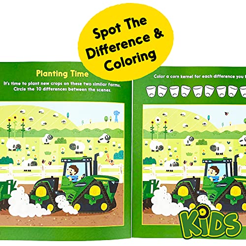 John Deere Kids: Mega Machines Tractor and Truck Puzzles, Mazes & Coloring Activity Book for Boys 4-8, More than 100 Activities