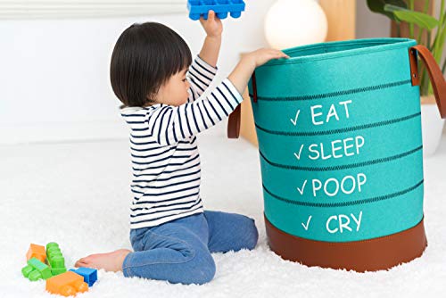 SMILE A WHILE Baby Laundry Basket and Baby Hamper Great Basket for Toy Storage Large Collapsible Laundry Basket Fits Nursery Decor Felt Laundry Basket can be Used for Blanket Basket for Nursery