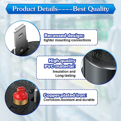Dreyoo 2 Pcs Refrigerator Compressor Overload Protector, Replacement for 6750CL0001D Thermistor Assembly Parts, Replacement and Compatible with Some/LG and Kenmore Refrigerators