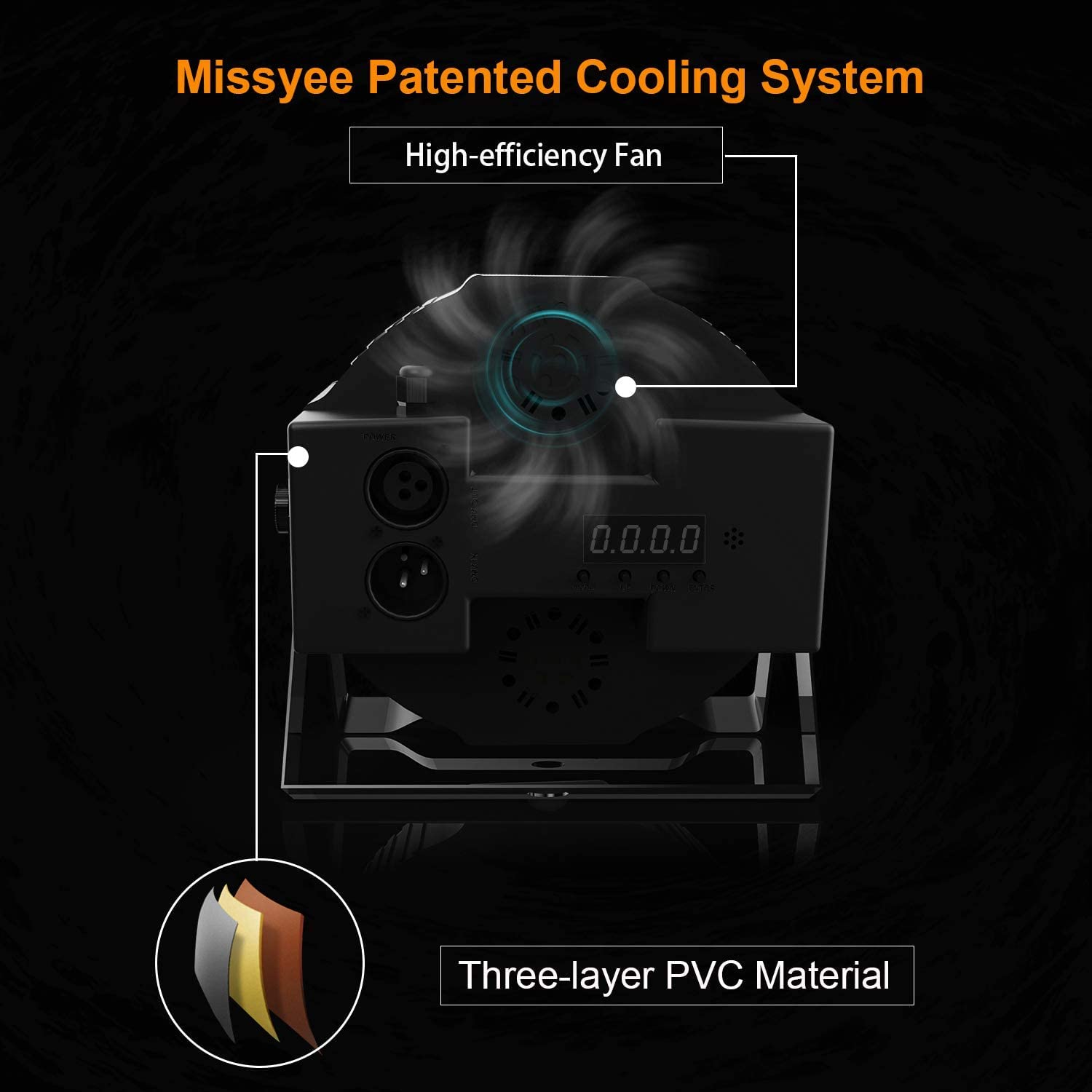 Missyee 36 RGB LED DJ Stage Uplight -DMX Control Sound Activated with Remote Control and 9 Modes LED for Wedding, Events, Christmas and Halloween Music Disco Party -R&D in USA-4 Pack