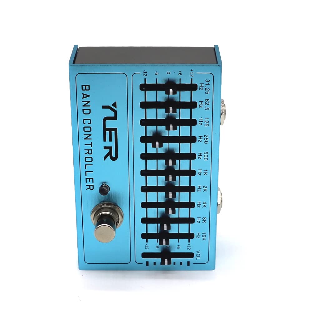Band Controller Equalizer 10 Band EQ Pedal for Electric Guitar Bass True Bypass 31.25Hz to16kHz Effects