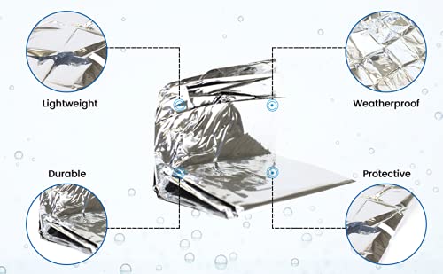 Primacare CS-6835 Sterile Foil Baby Bunting Blanket for Newborns and Infant, Disposable Emergency Heat Saving, 30" x 17"