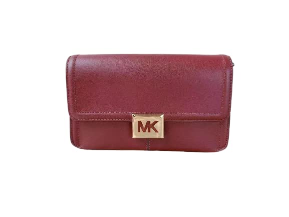 Michael Kors Sonia Leather Medium Gold Chain Shoulder Bag Crossbody Merlot