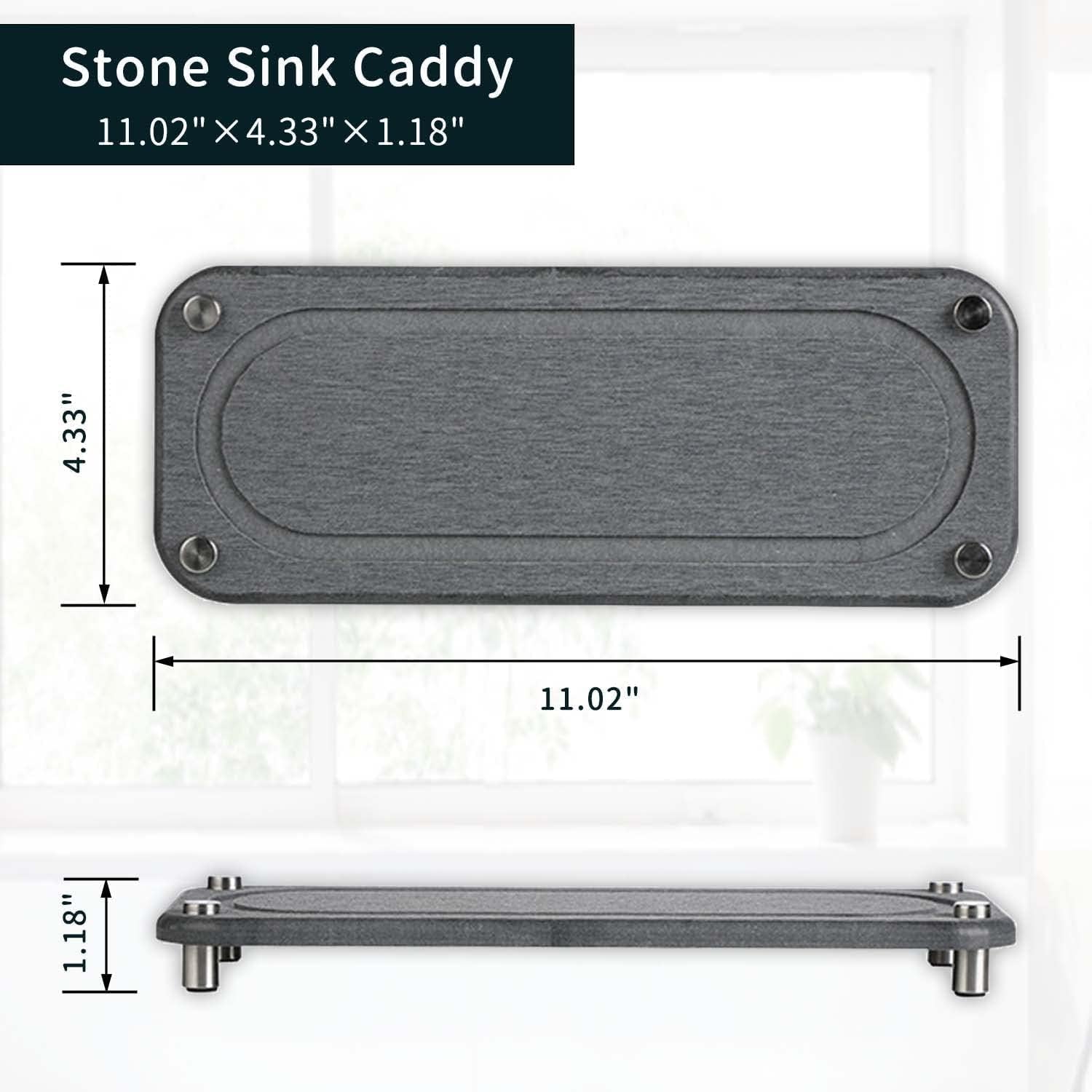 Bathroom Quick Dry Stone Sink Tray,Fast Drying Stone Sink Tray,Instant Dry Sink Organizer,for Kitchen Soap Tray, Toothbrush Cup and Nice Vanity Trays for Bathroom