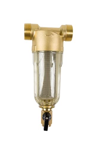 BLUONICS Sediment Water Pre-Filter Reusable Spin Down Filter for Whole House City and Well Water 40 Micron with both 1β + 3/4β NPT adapters included