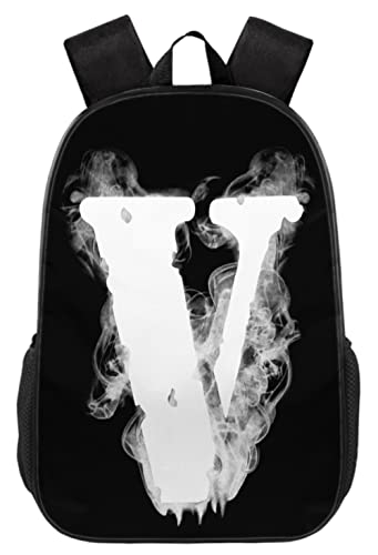 COZON Big V Letter Backpack 17 Inch 3D Printed Aesthetic Casual Travel Bags Breathable Portable Lightweight Large Capacity Daypack Unisex
