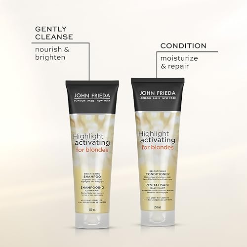 john frieda sheer blonde highlight activating shampoo,platinum to Champagne 8.3 oz / 250mL