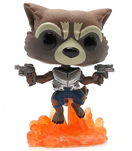 POP Marvel: Guardians of The Galaxy Vol. 2 - Flying Rocket Raccoon Funko Pop! Vinyl Figure (Bundled with Compatible Pop Box Protector Case), Multicolored
