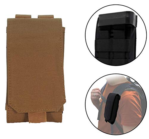Clakit XL Smartphone Strap Pack - Backpack Shoulder Strap Pocket (Khaki) - Backpack Attachment for Hikers, Travelers, Students, and Commuters