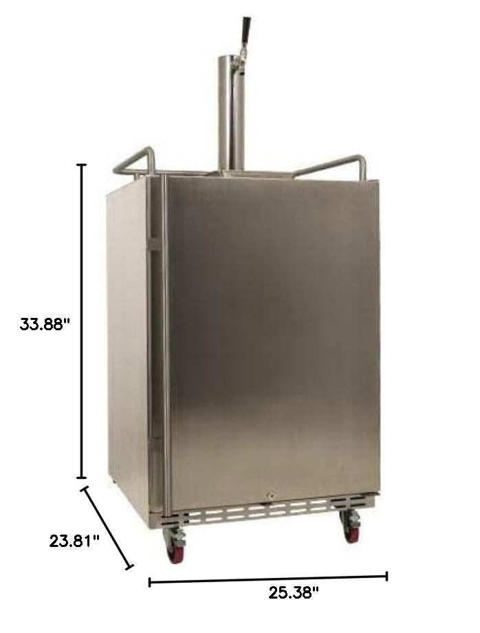 EdgeStar KC7000SSOD Full Size Tower Cooled Built-In Outdoor Kegerator - Stainless Steel