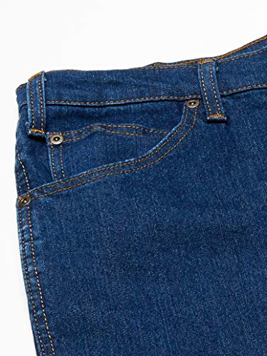 Dickies mens Active Waist 5-pocket Flex Performance Denim Jeans, Rinsed Indigo Blue, 34W x 32L US