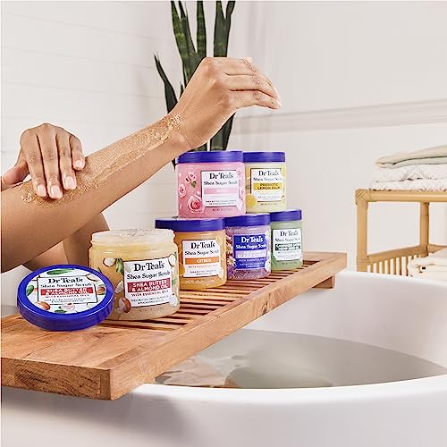 Dr Teal's Shea Sugar Body Scrub, Coconut Oil with Essential Oils, 19 oz (Pack of 3)