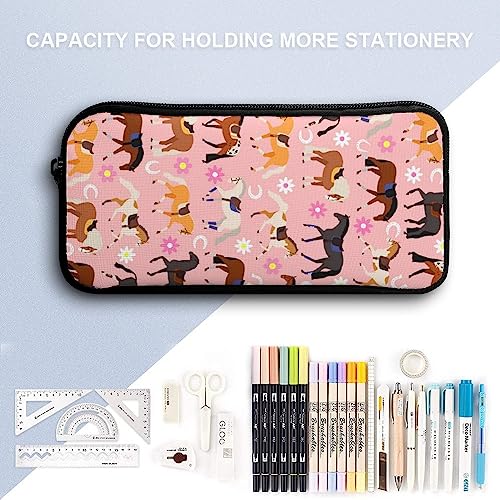 DTCCET 3PCS Cartoon Horse Backpack Set, Horse Laptop Bag Cute Shoulders Backpack with Lunch Bags, Horse Lovers Daypack(Horse)