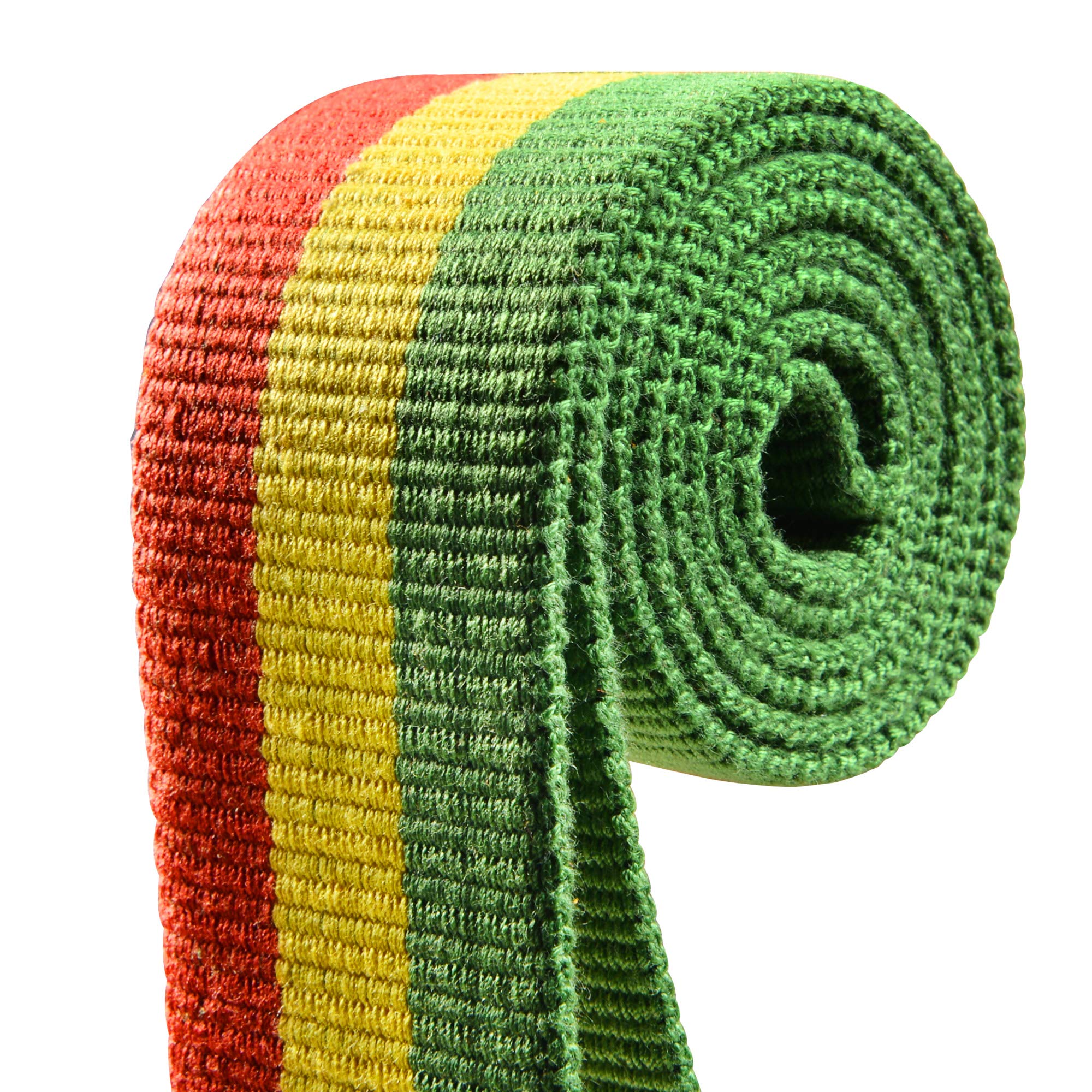 Amumu Reggae Guitar Strap Jamaica Rasta for Acoustic, Electric and Bass Guitars with Strap Blocks & Headstock Strap Tie